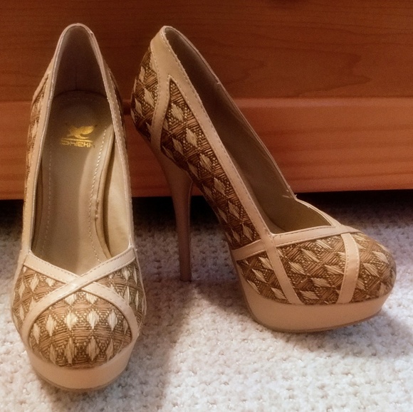 Sheikh | Shoes | Sheikh Platform Stiletto Heels Tan Size 6 | Poshmark